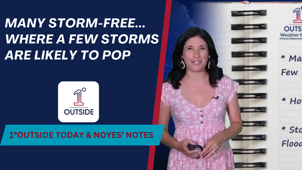 Tuesday 1°Outside Today/Noyes Notes: Many Stay Dry...Where A Few Storms ...